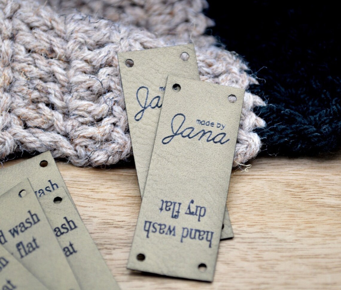 50 Custom Faux Leather Labels 0.85x2.25 Inches Personalized - Etsy