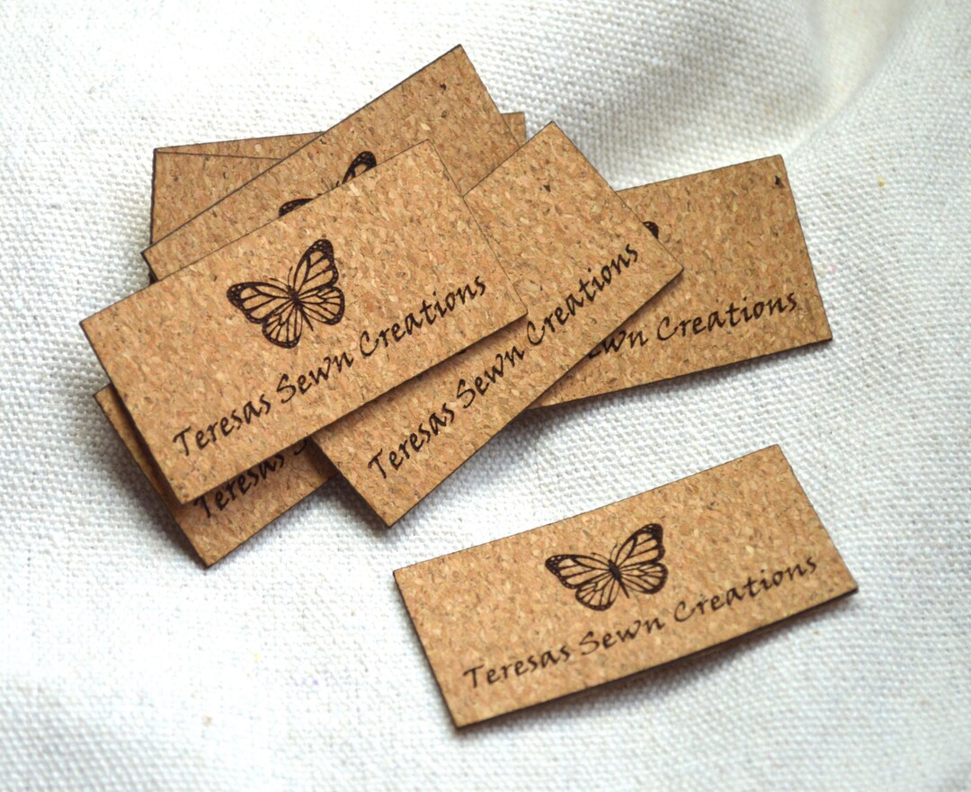 Cork Labels 1x2 Inches - Without Holes - Made From Cork Fabric - Sewing ...