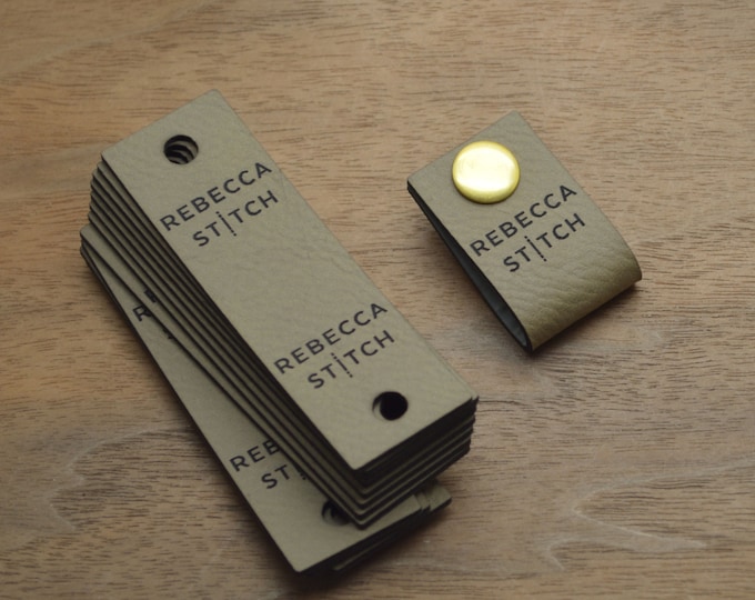 Faux Leather Labels 0.85x2.75 Inches Labels for Rivets Knitting Labels ...