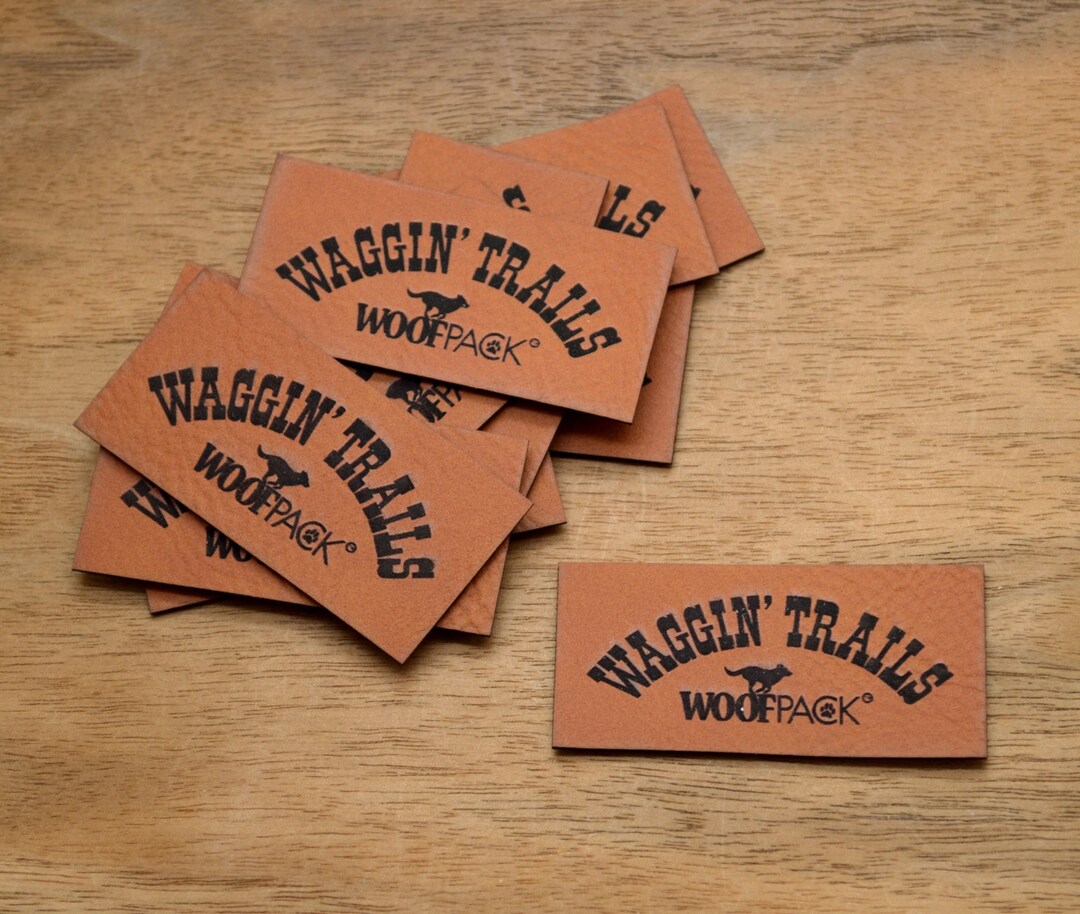 50 Custom Faux Leather Labels 1x2 Inches Without Holes - Sew on Labels ...