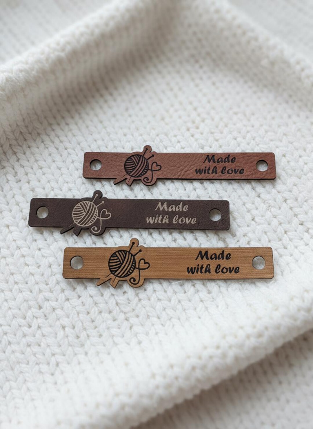 Faux Leather Labels 0.7x3.5 Inches - Labels for Rivets - Knitting ...