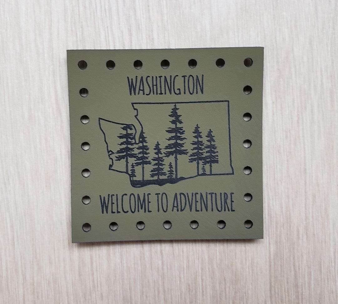 Set of 10 Laser Engraved Patches 2x2" - Made From Faux Leather - Etsy