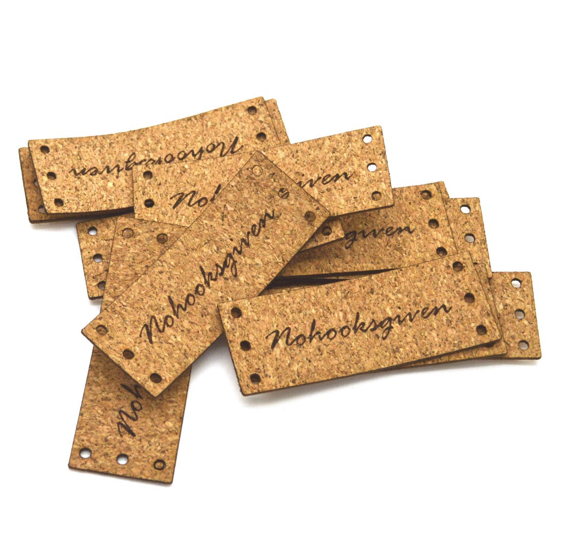 40 Cork Labels 0.85x2.25 Inches Made From Cork Fabric Cork | Etsy