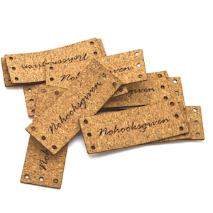 40 Cork Labels 0.85x2.25 Inches Made From Cork Fabric Cork Labels ...