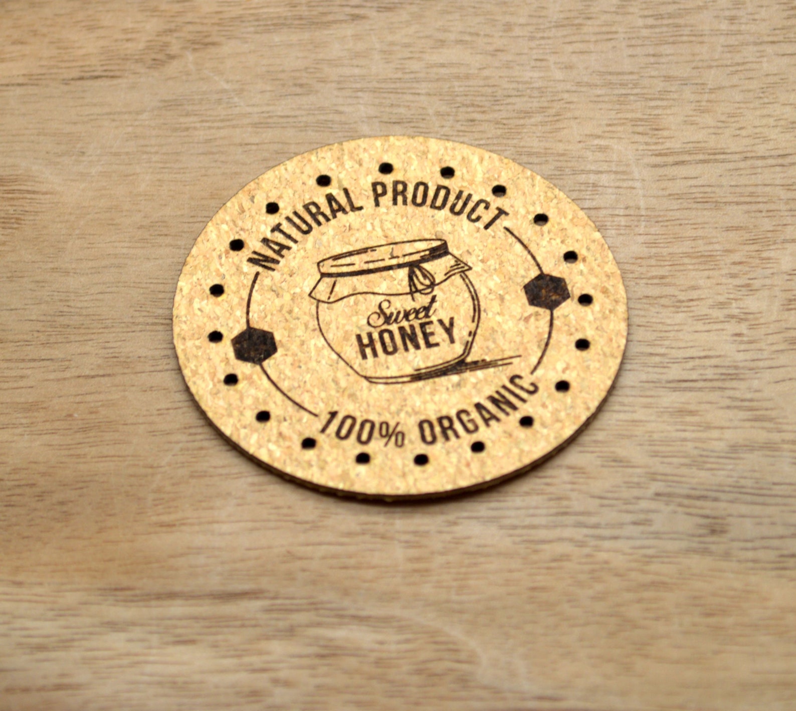 Set of 10 Laser Engraved Round Patches 2 size made | Etsy