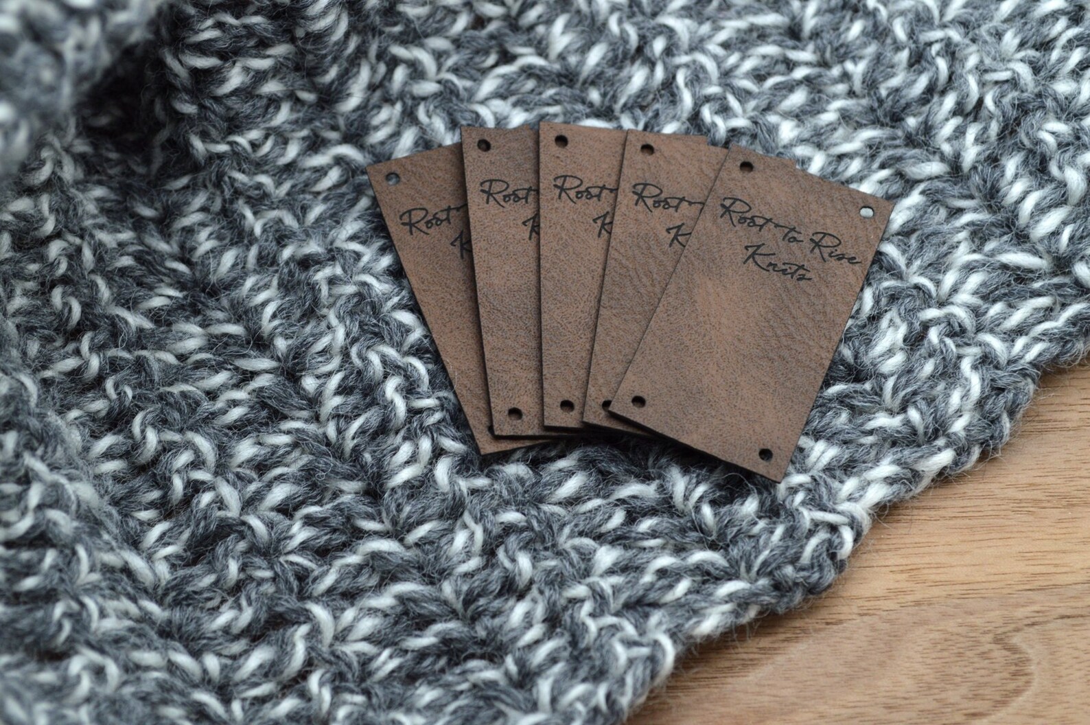 100 Custom Faux Leather Labels 1x2 Inches - Personalized Labels, Custom ...