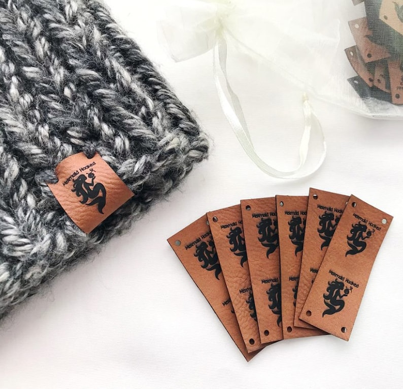 50 Custom Faux Leather Labels 0.85x2.25 Inches Personalized | Etsy