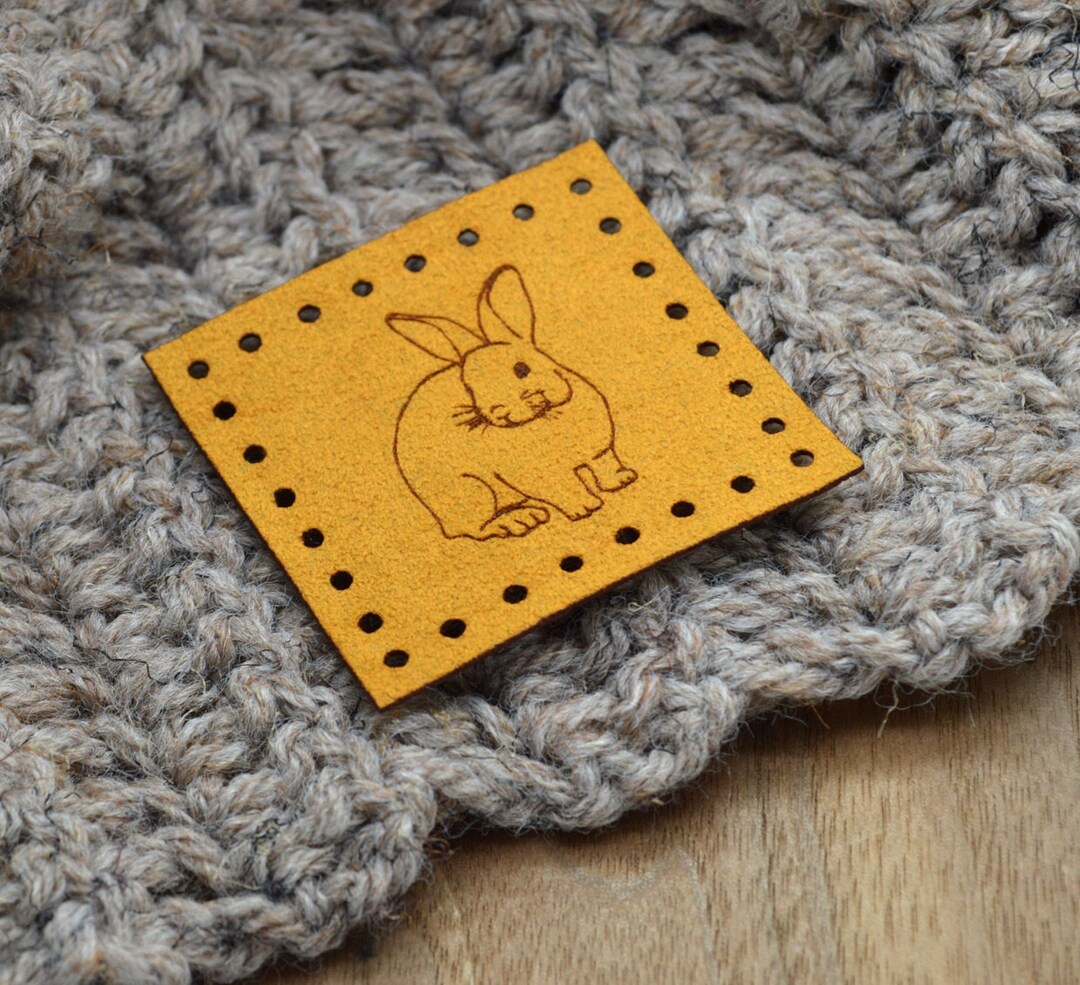 10 Laser Engraved Patches 2x2 Made From Ultrasuede Fabric Personalized ...