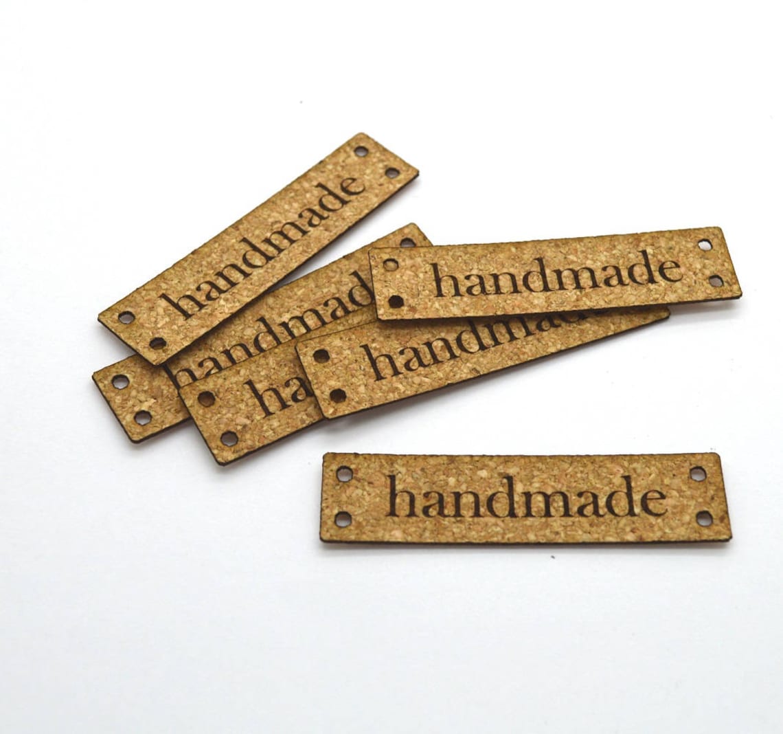 Laser Engraved Labels 0.5x2 Inches - Made From Cork Fabric - Cork ...