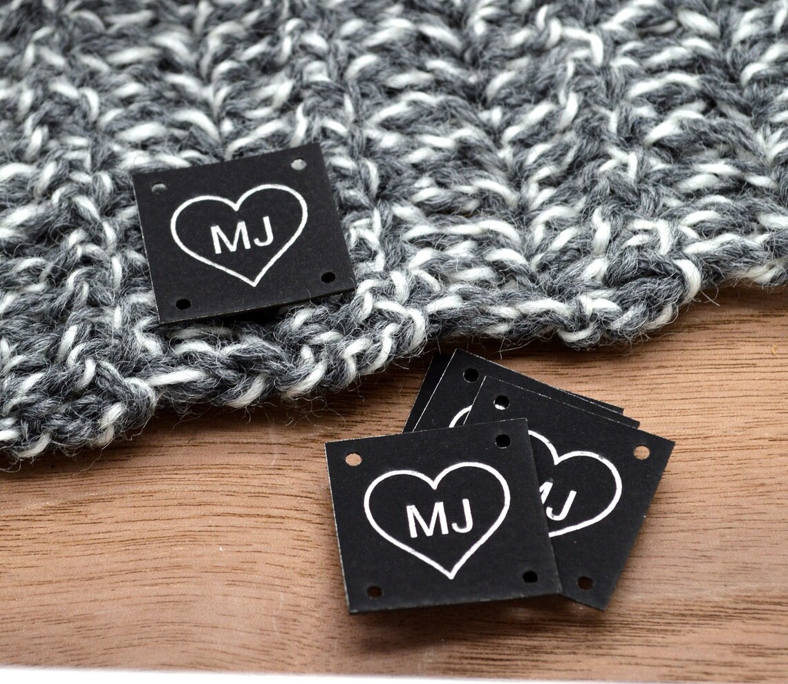 50 Custom Faux Leather Labels 1x1 Inches Personalized | Etsy