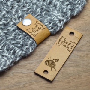 Labels for Rivets Knitting Labels, Personalized Labels, Genuine Leather ...