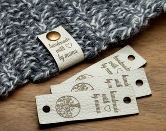 Labels for Rivets Knitting Labels, Personalized Labels, Genuine Leather ...