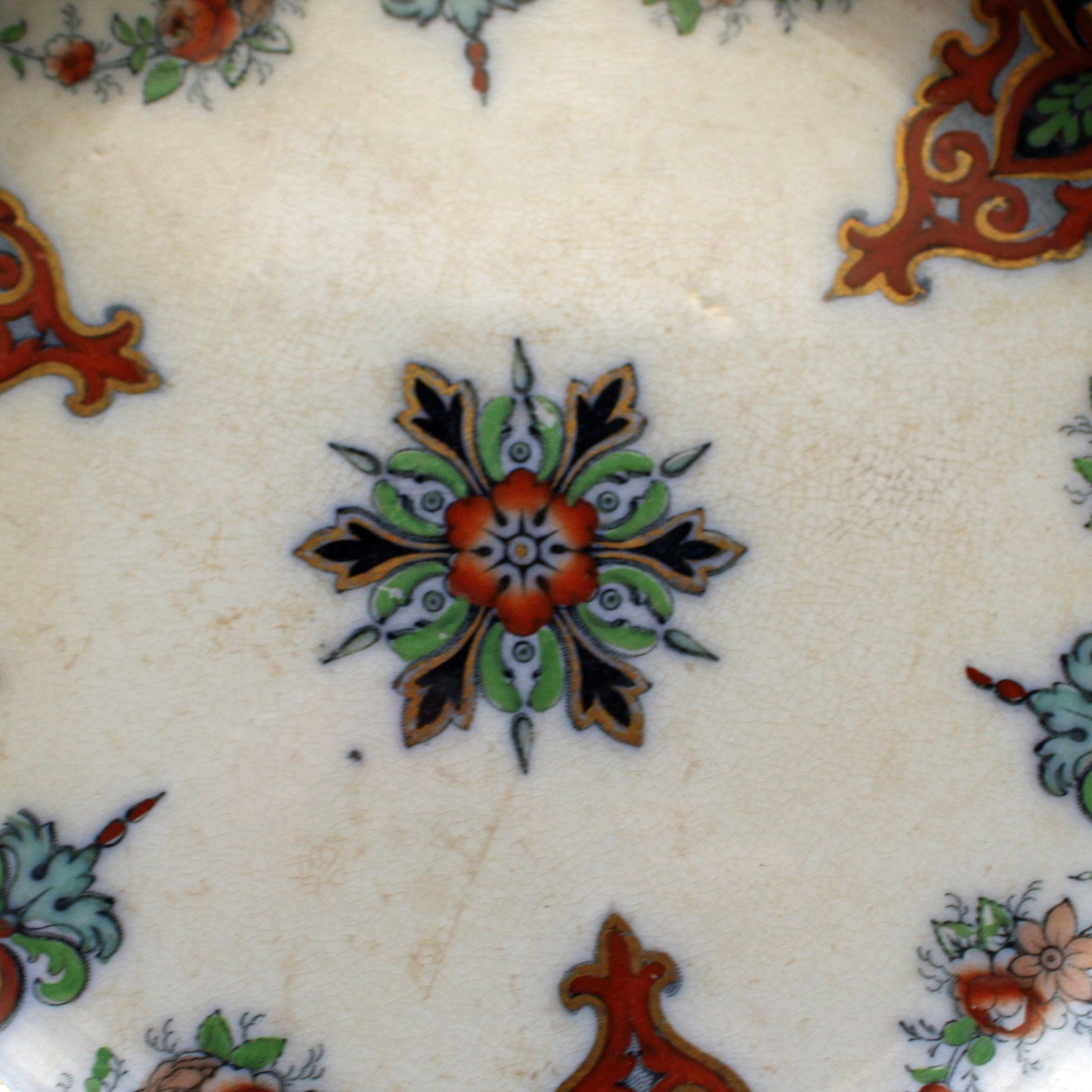 Antique English Ironstone Plate, Pattern "iberia", Rich Colors - Etsy