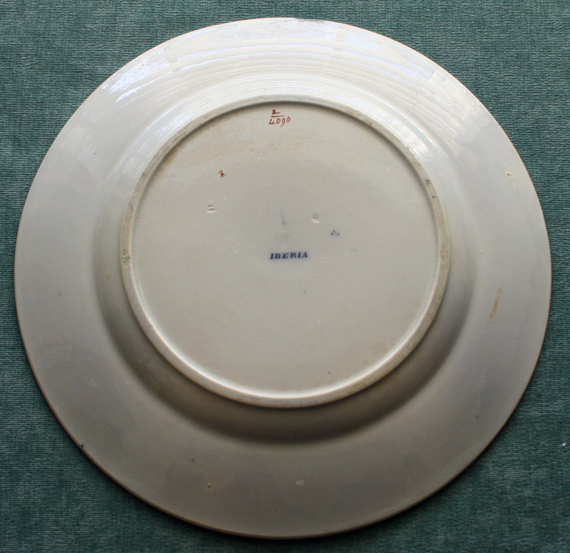 Antique English Ironstone Plate, Pattern "iberia", Rich Colors - Etsy