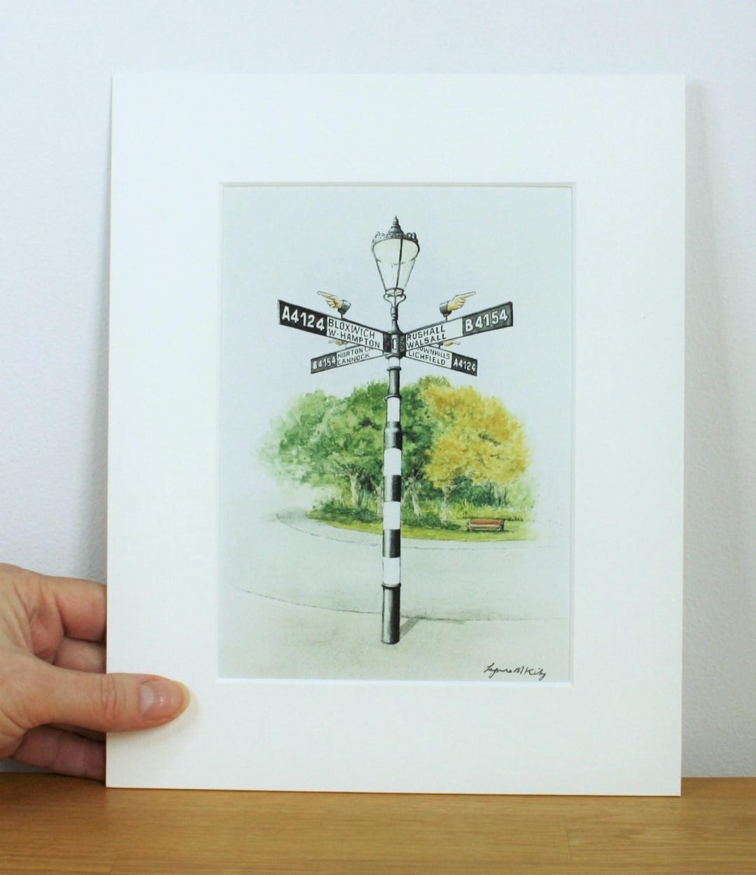 The Fingerpost Finger Post Sign Pelsall Walsall Mounted Art Print From ...