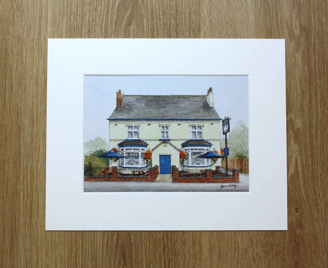 The Swan Pub Pelsall Road Brownhills. Mounted Print of a Watercolour ...