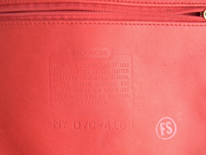 Vintage Coach Red Leather Erickson Bag Refurbished Red Coach - Etsy