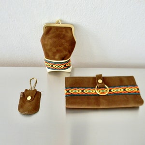 Vintage 70s Purse Gift Set, Fabulous Boho Checkbook, Cigarette Pouch ...