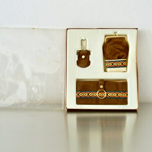 Vintage 70s Purse Gift Set, Fabulous Boho Checkbook, Cigarette Pouch ...
