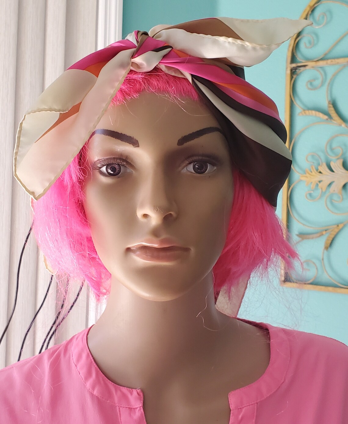 Vintage Rain Scarf 60s Totes polyester beautiful womens head | Etsy