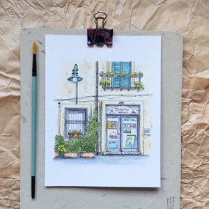 Sicily Storefront Coloring Page, Urban Sketching Shop Front, Unique ...