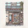 Sicily Storefront Coloring Page, Original Olga Pen Drawings, Urban ...