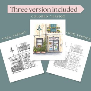 Sicily Storefront Coloring Page, Urban Sketching Shop Front, Unique ...