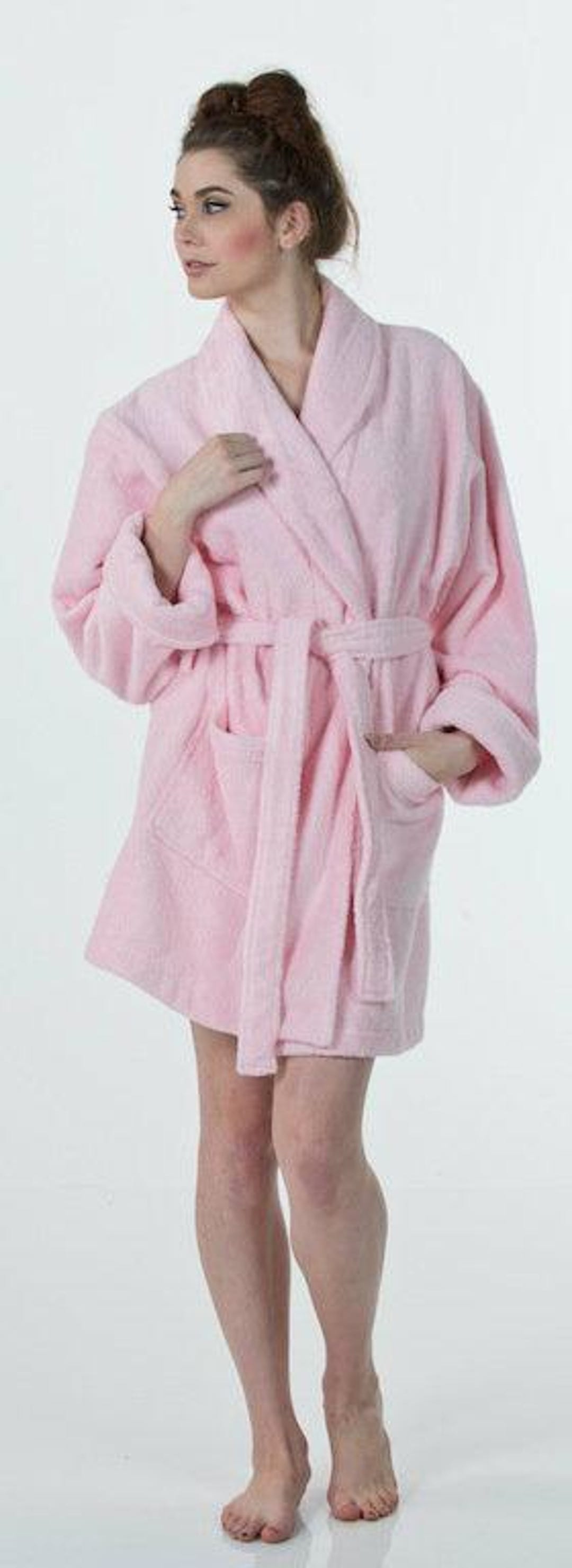 Turkish Terry-16 Oz. Short Spa Robe - Etsy