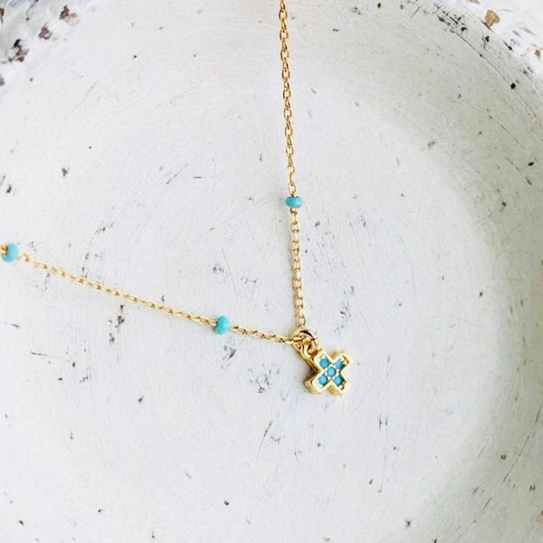 Turquoise Cross - Etsy