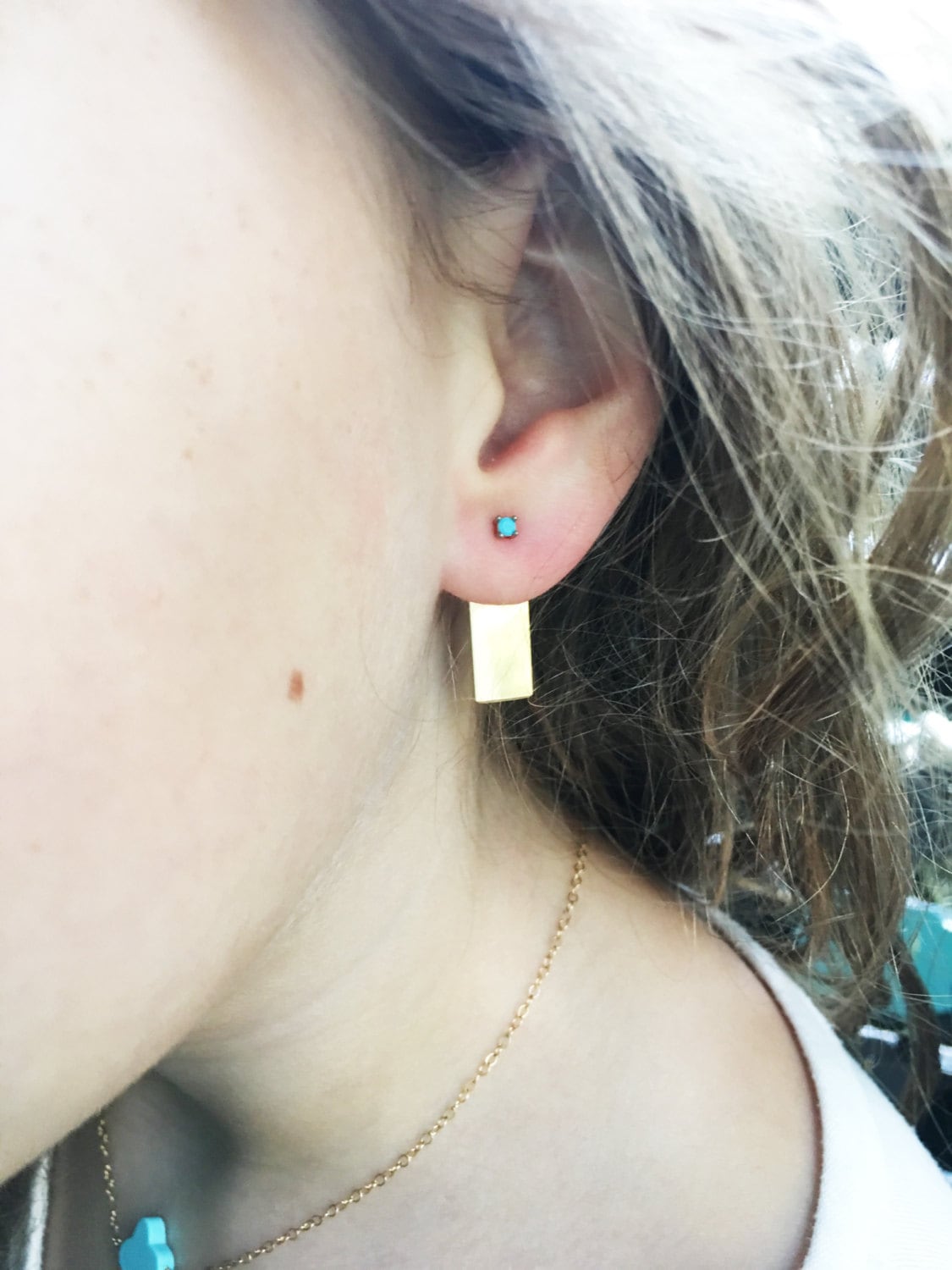 CHRIS Bar Clutch / Bar Earrings / Simple Bar Earrings / Bold Bar ...