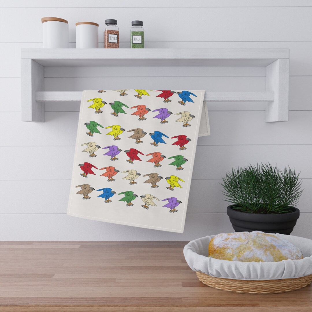 Peregrine Falcon Kitchen Towel, Raptor and Bird Tea Towel Gift, Idaho ...