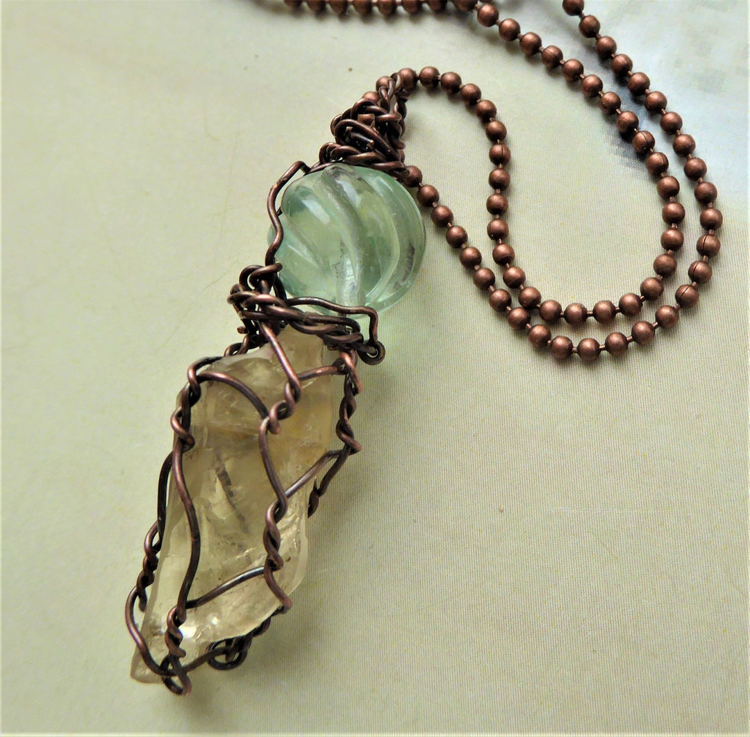 Sunstone, Fluorite, Oregon Sunstone, Wire Wrap Sunstone - Etsy