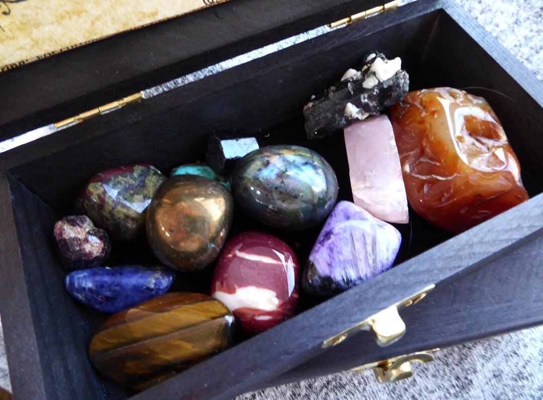 Boxed Stones, Magic Stones, UV Stone, Mineral Set, Mineral Collection ...
