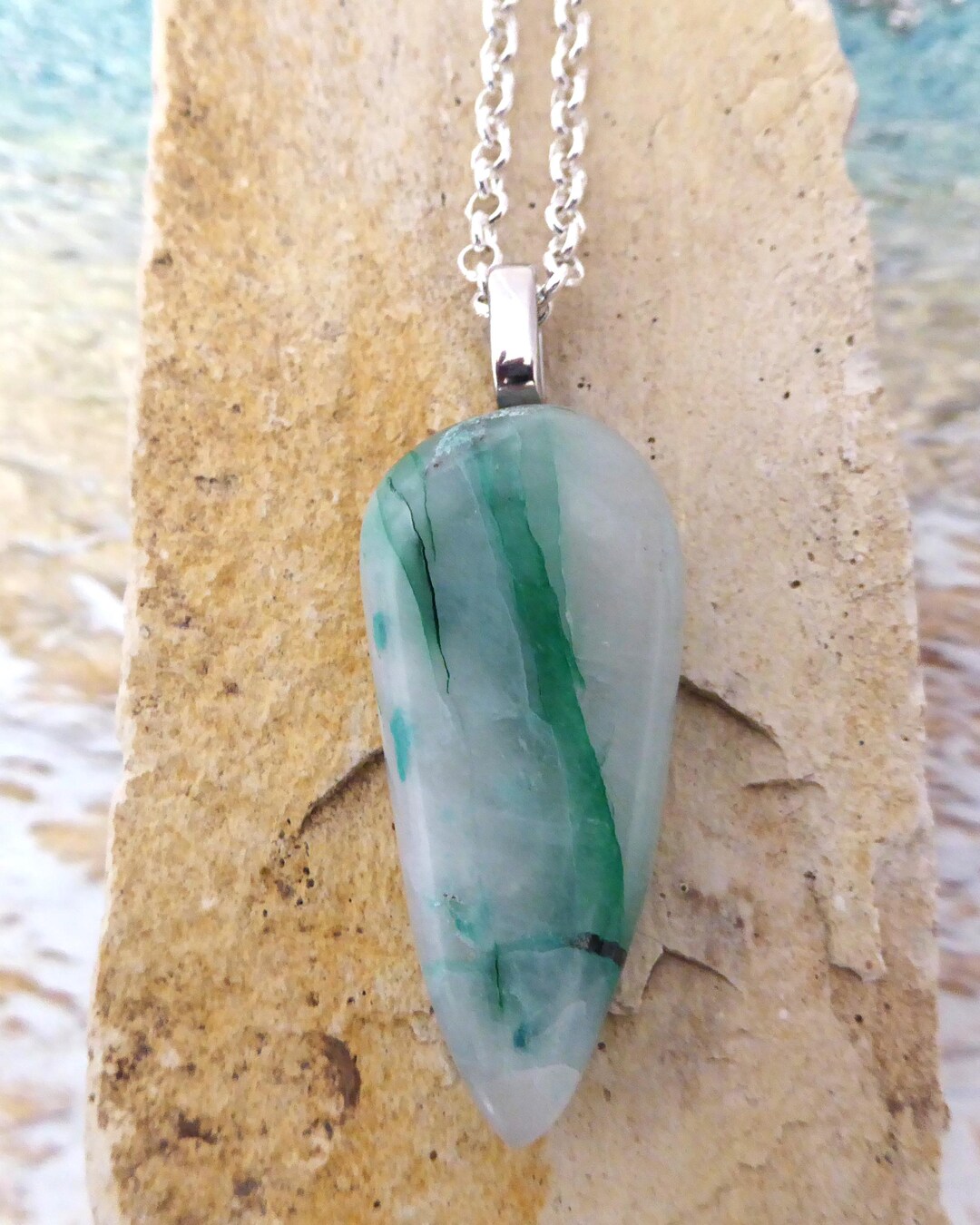 Ajoite Pendant, Messina Mine, African Ajoite, Phoenix Rising - Etsy