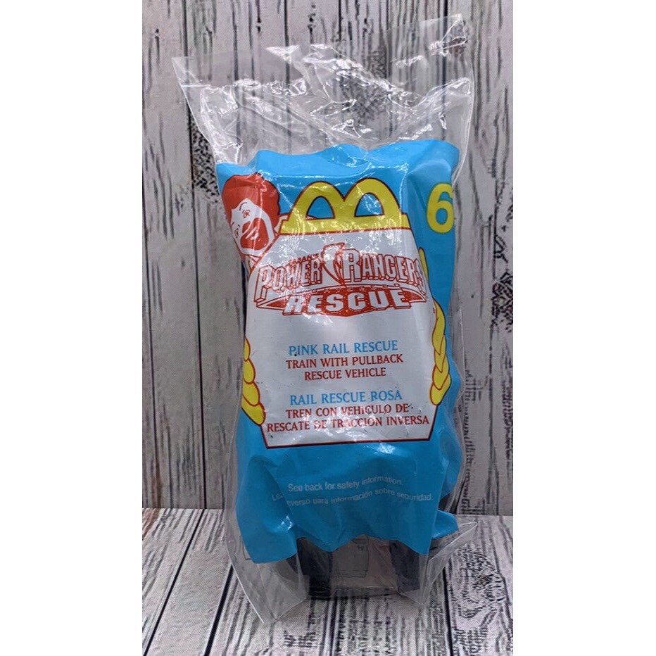 2000 Mcdonalds Happy Meal Toy Power Rangers Pink Rail Rescue Train 6 ...