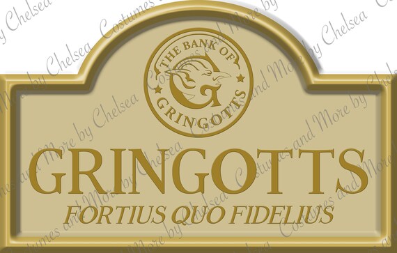 Harry Potter Gringotts Sign DIGITAL FILE Download | Etsy