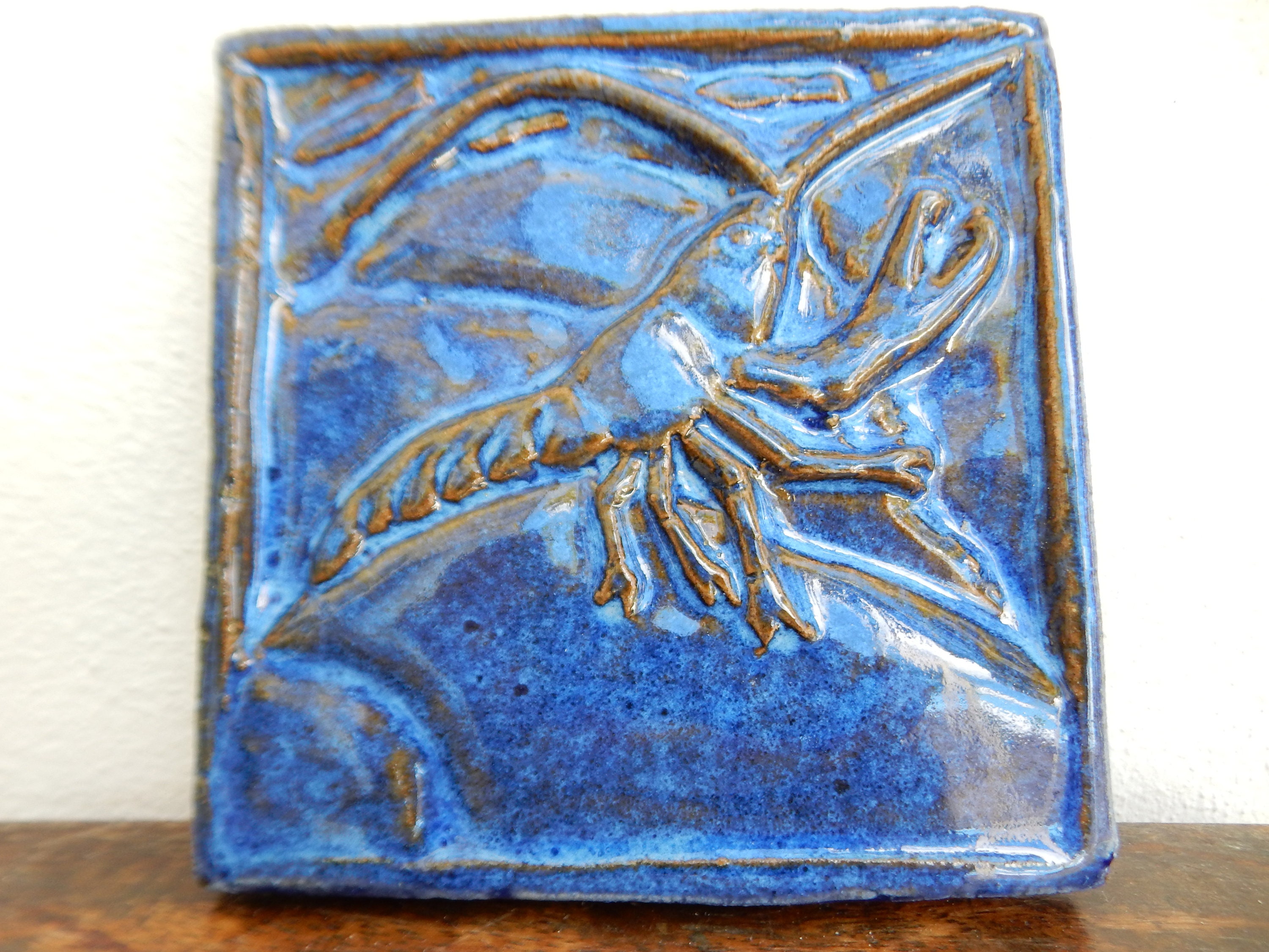 Trio of Tiles. Ocean Life Series. Set of 3. Hand Made Ceramic - Etsy