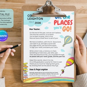 Oh the Places You'll Go Teacher Book Signing Request - Graduation ...