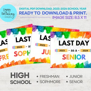 2024 Last Day of School Sign Printable Photo Prop for Kids, End of ...