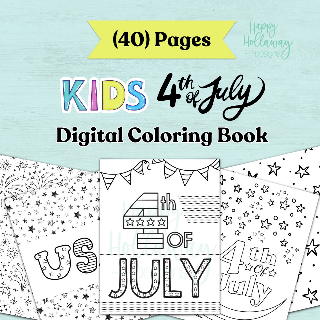 4th of July Coloring Book for Kids - Printable Patriotic Activities ...
