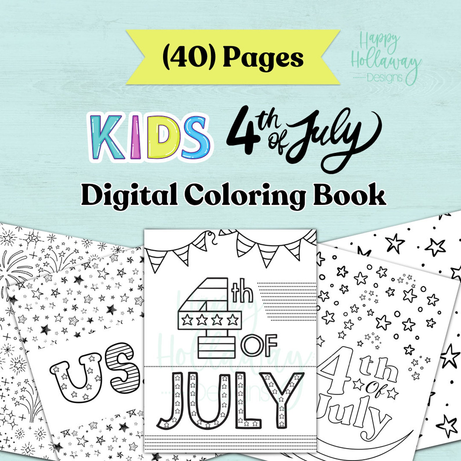 4th of July Coloring Book for Kids - Printable Patriotic Activities ...
