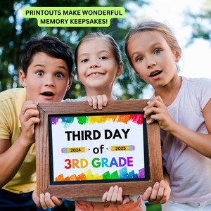 Customizable Rainbow Back to School Photo Prop Signs | Prek to High ...