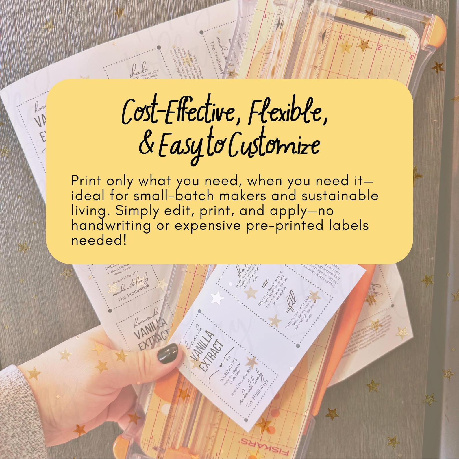 Editable Vanilla Extract Label Template | DIY Homemade Gift (instant ...