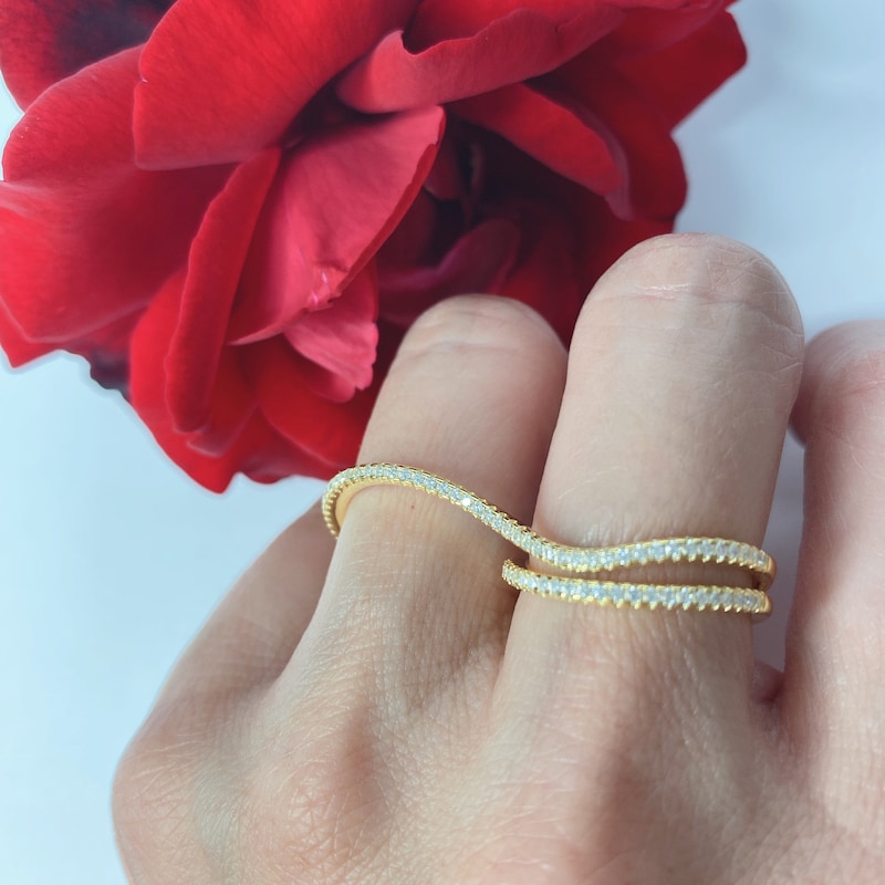 Double Finger Ring - Etsy