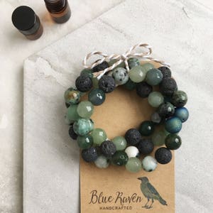 Green Goddess / Essential Oil Diffuser Bracelet / Aromatherapy - Etsy