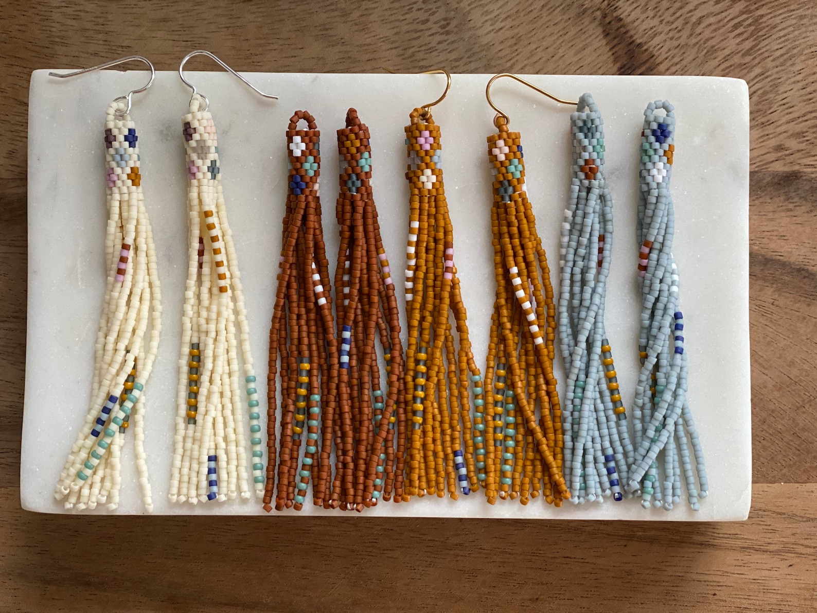 Long Tail Sally | Earrings | Seed Bead | Handwoven Earrings - Etsy