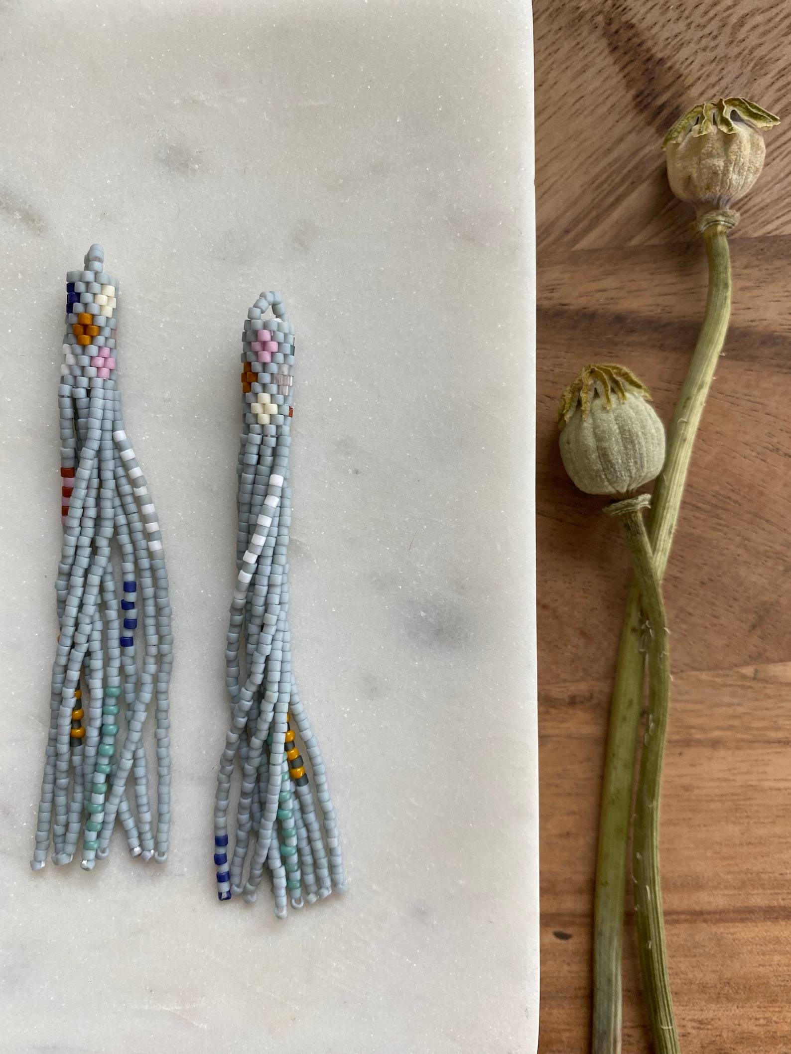 Long Tail Sally | Earrings | Seed Bead | Handwoven Earrings - Etsy