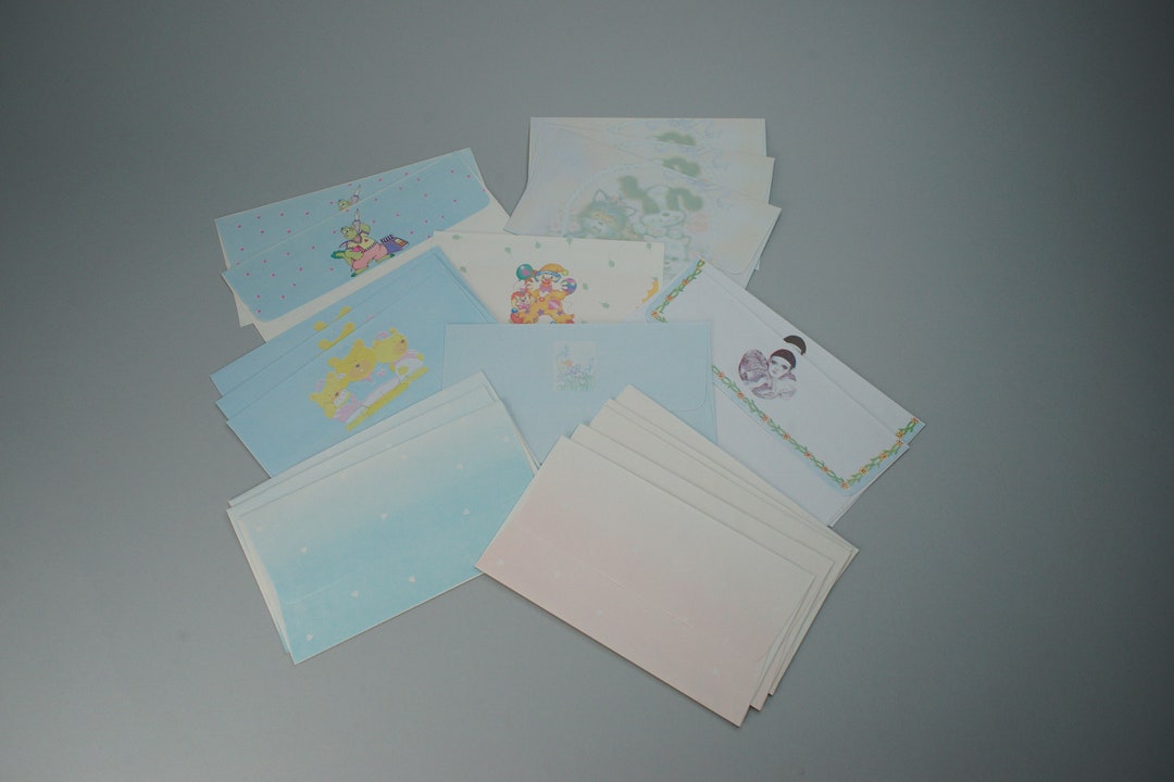 Vintage 80s-90s Assorted Pastel Paper Stationary Envelope Lot - Etsy