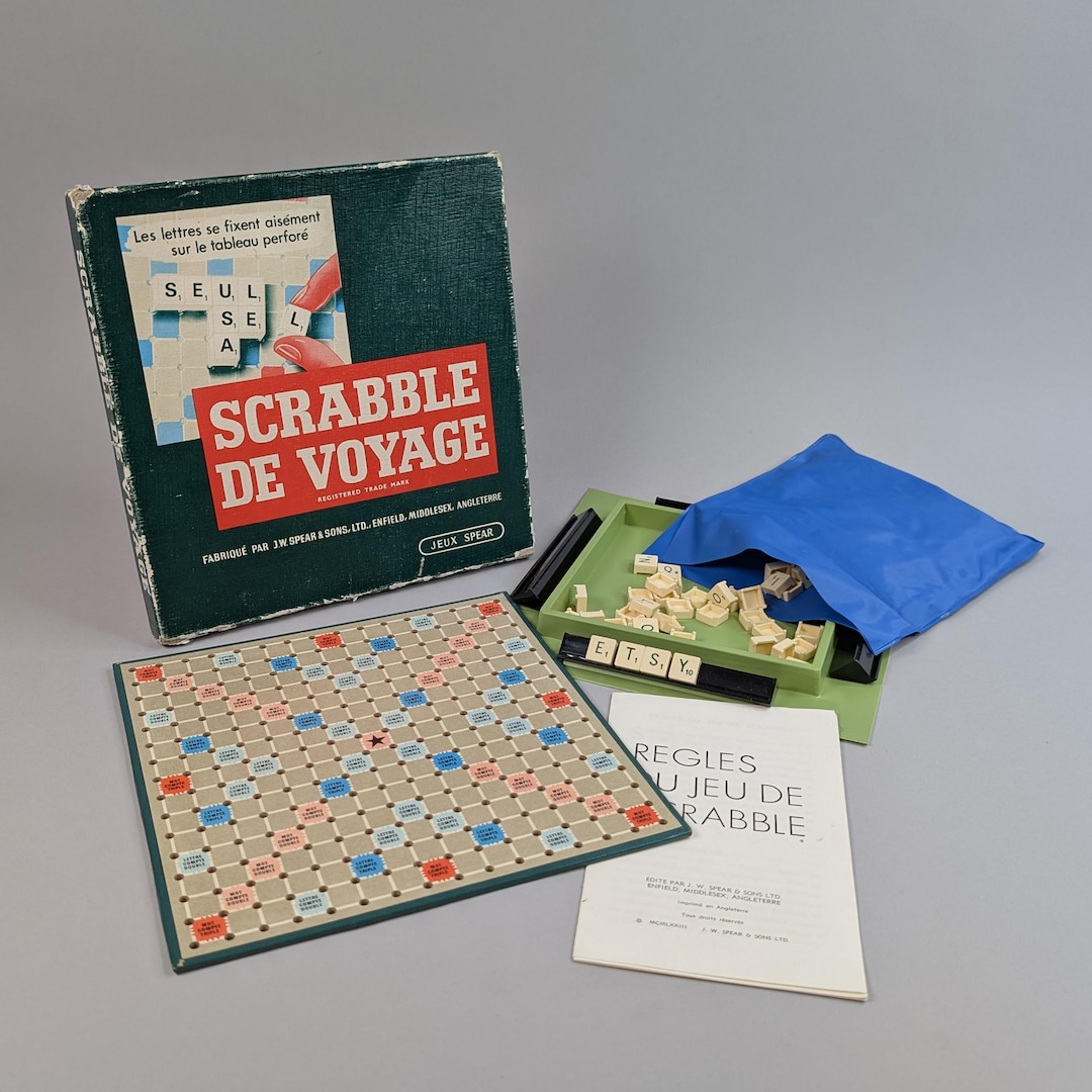 Vintage 1970's French Travel Scrabble Board Game Made in England - Etsy