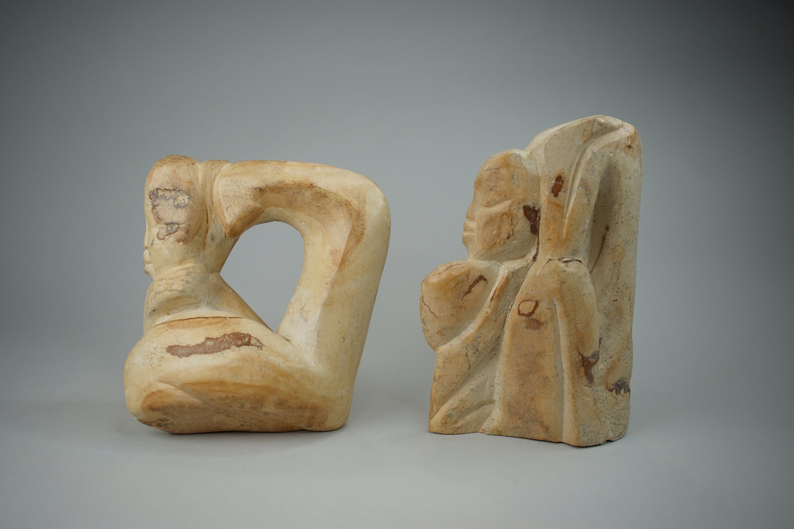 Vintage Contemporary Modern Human Faces Alabaster Carving | Etsy Canada